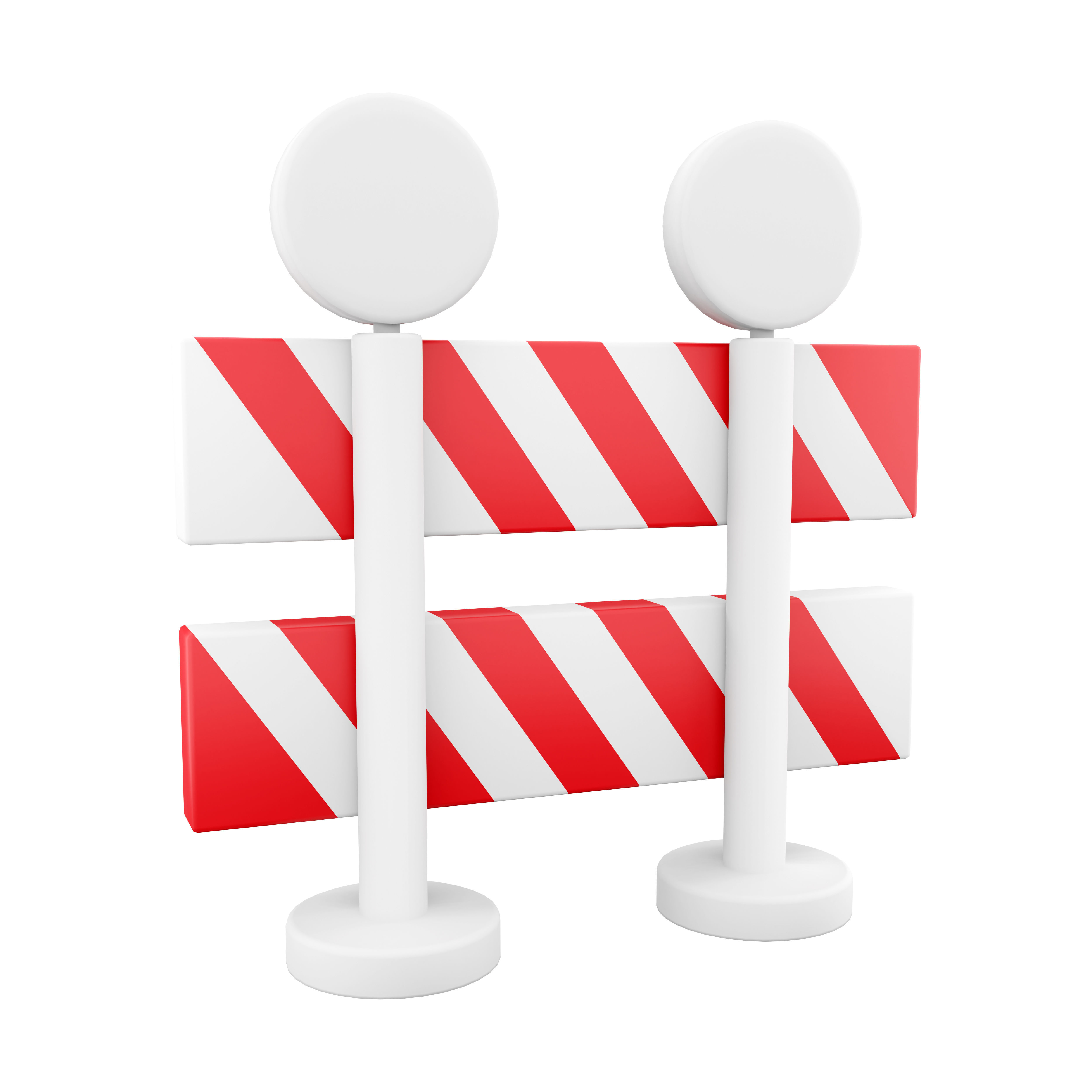 Roadblock cartoon icon 3D model | CGTrader