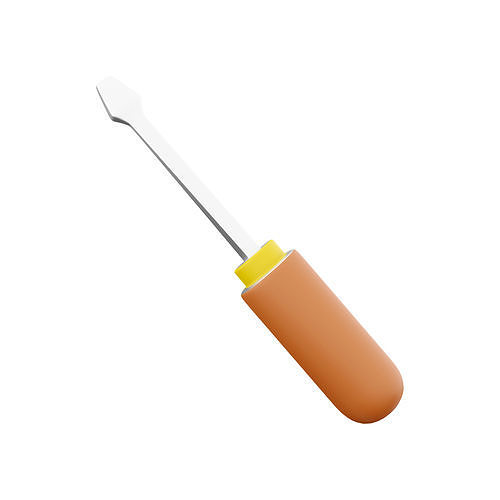 Flat head screwdriver cartoon icon 3D model | CGTrader