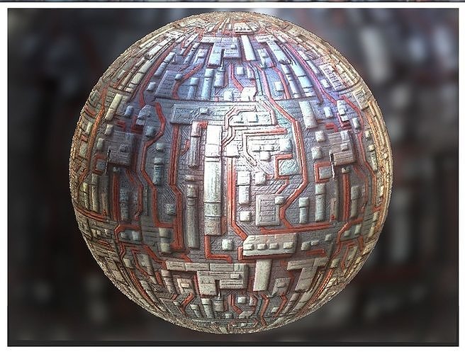 Texture PBR Sci-Fi Seamless Realistic Material SBSAR 4k Texture 06 VR / AR / low-poly | CGTrader
