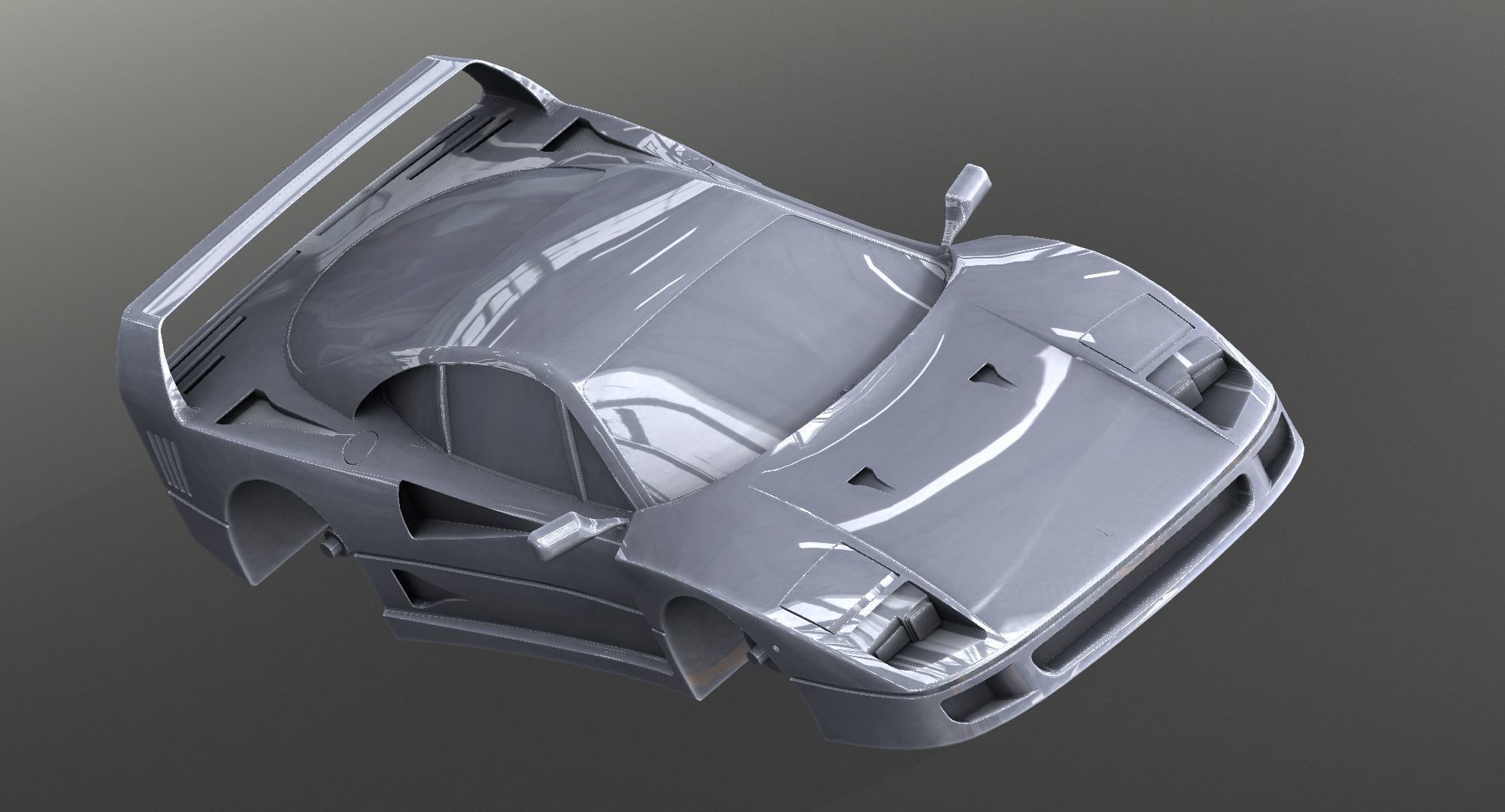 Ferrari F40 - Your Childhood Dream Car Ready for 3D Printing 3D model ...