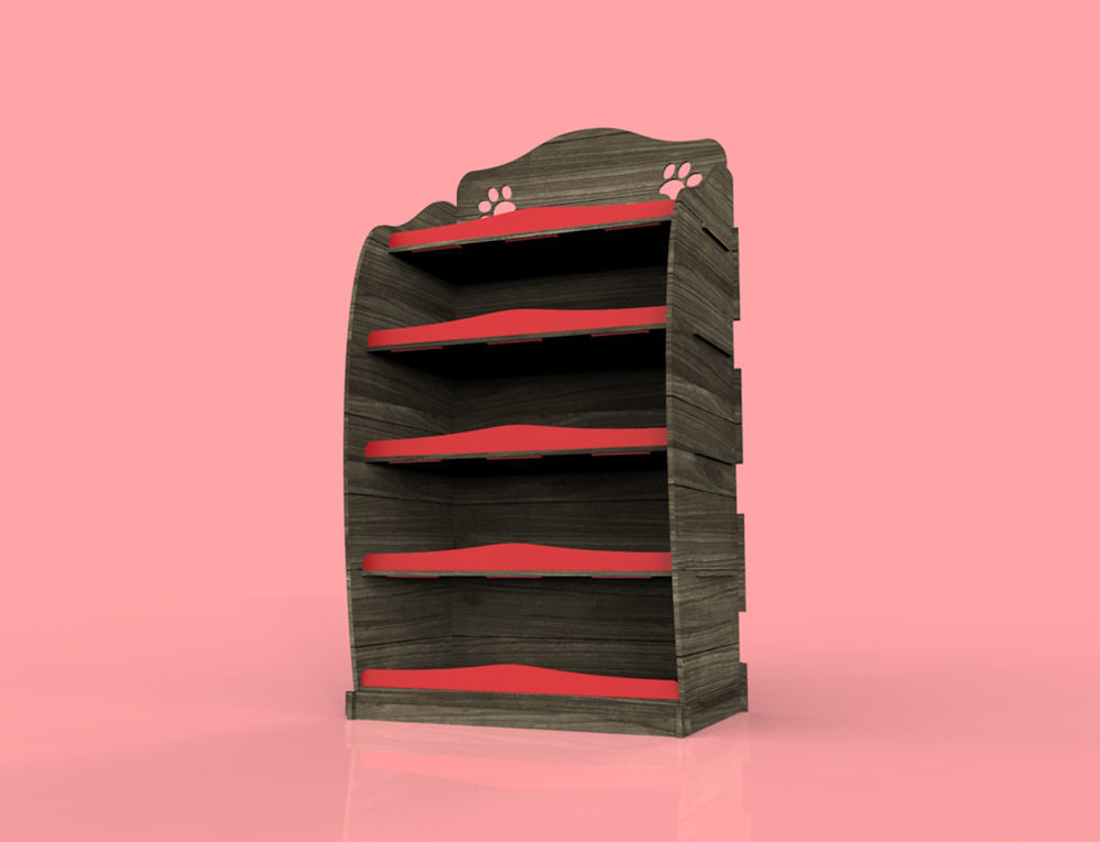 PAW stand Wooden display for pet products POS 3D model | CGTrader