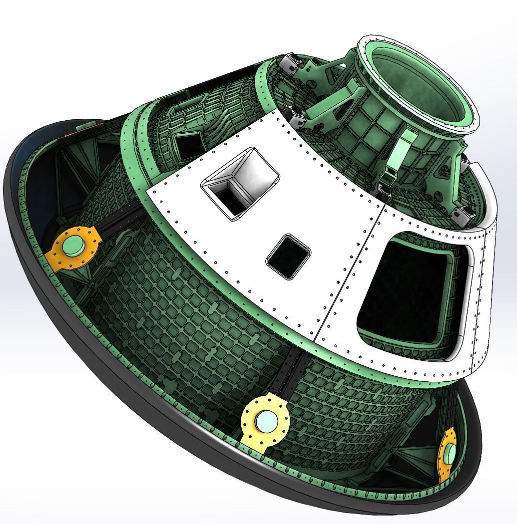 NASA Orion - Artemis Crew Capsule Structure - 17 Detailed Parts 3D ...