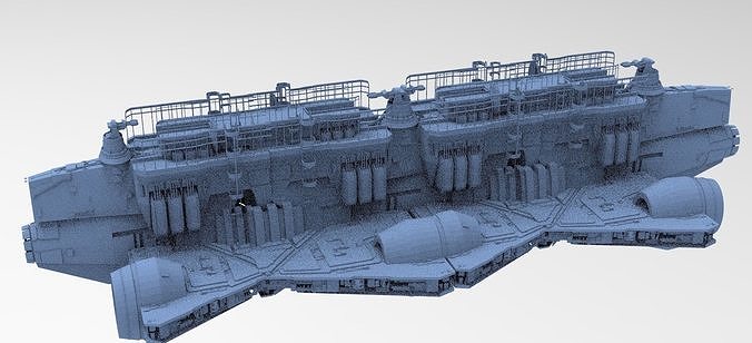 Floating Convoy Ship Wall 3D model | CGTrader