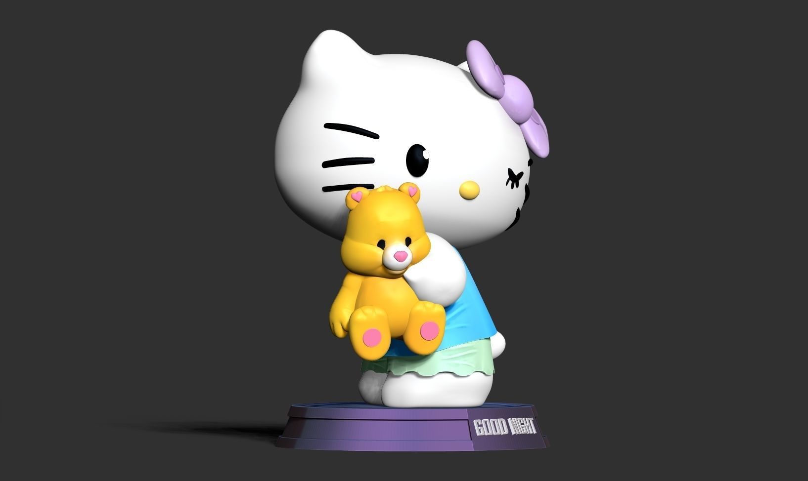 Good night Hello Kitty 3D model 3D printable | CGTrader