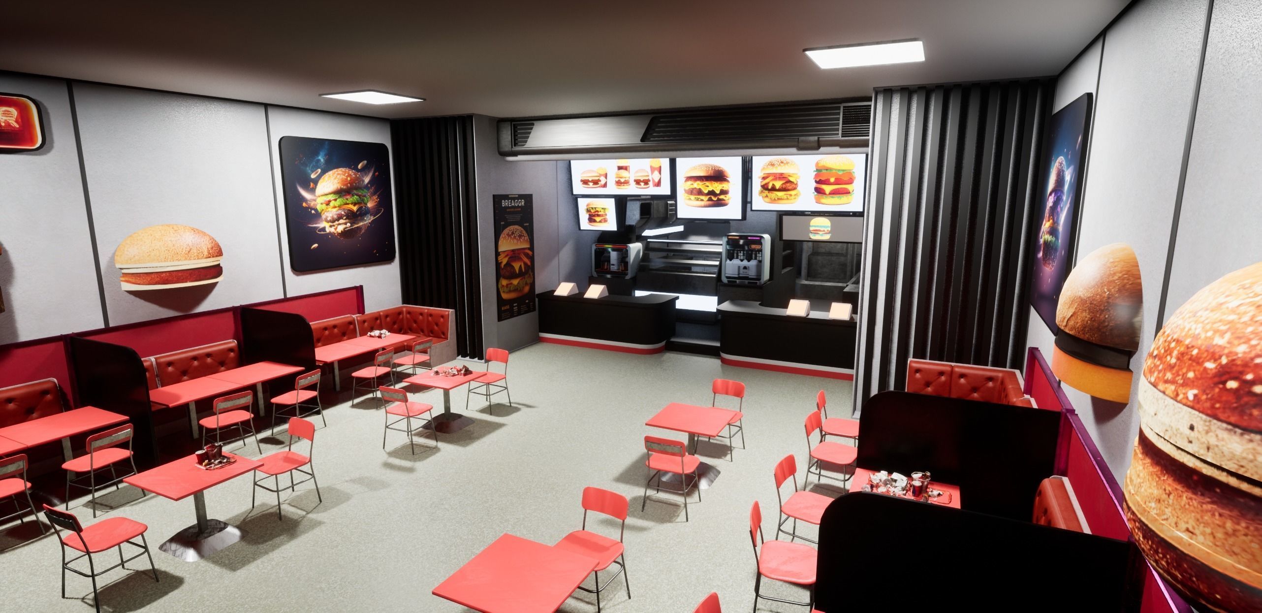 Cyberpunk Burger Restaurant 3D model | CGTrader