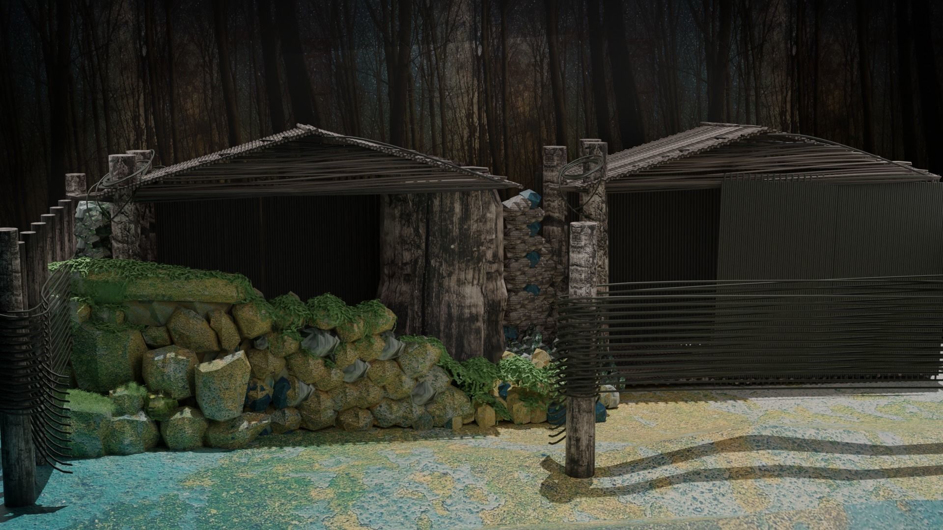 high-poly-game-environment zoo enclosure free 3D model | CGTrader