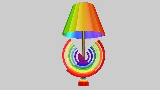 Rainbow Puzzle Lamp 3D model | CGTrader