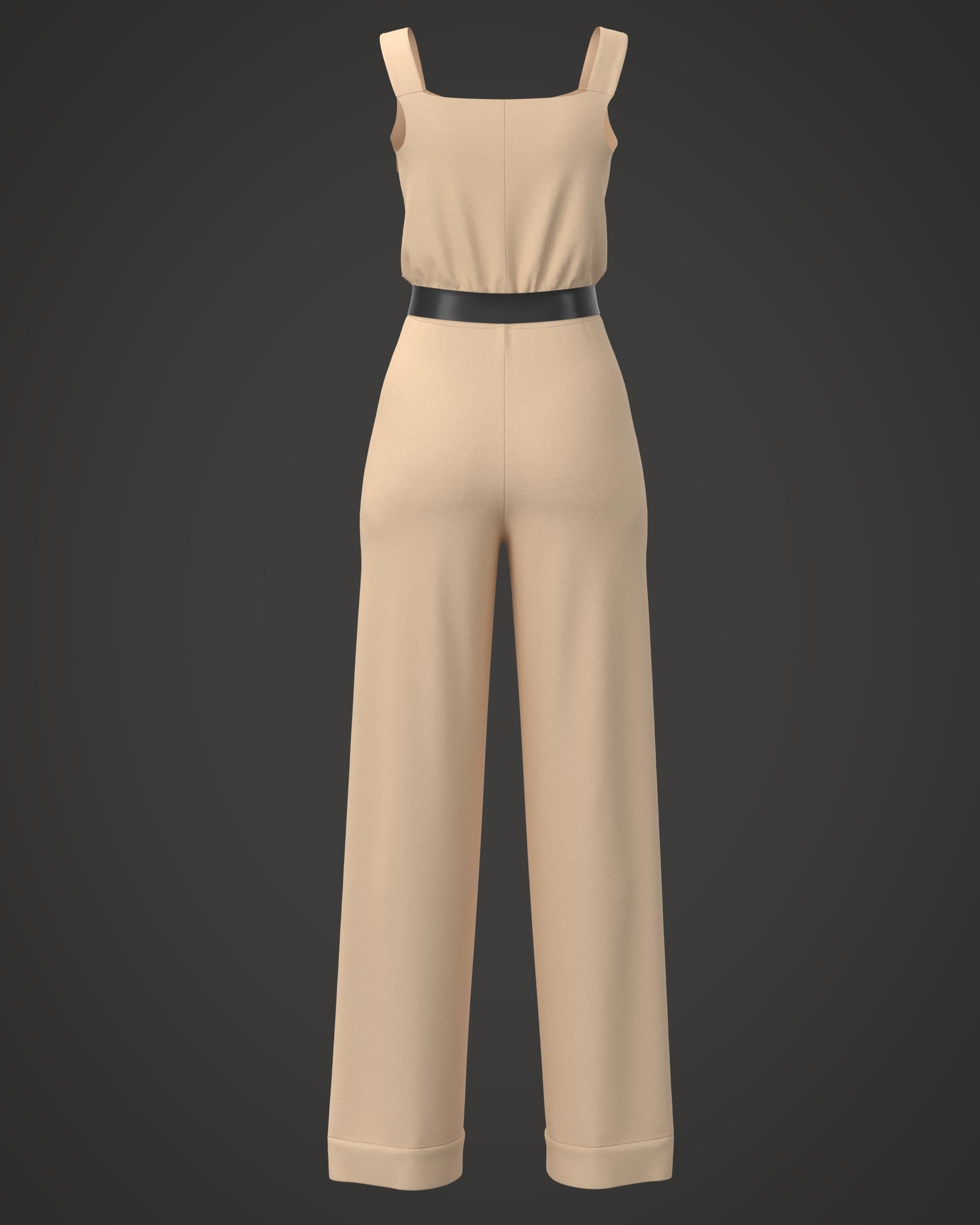 8 Women Long Jumpsuit 3D model | CGTrader