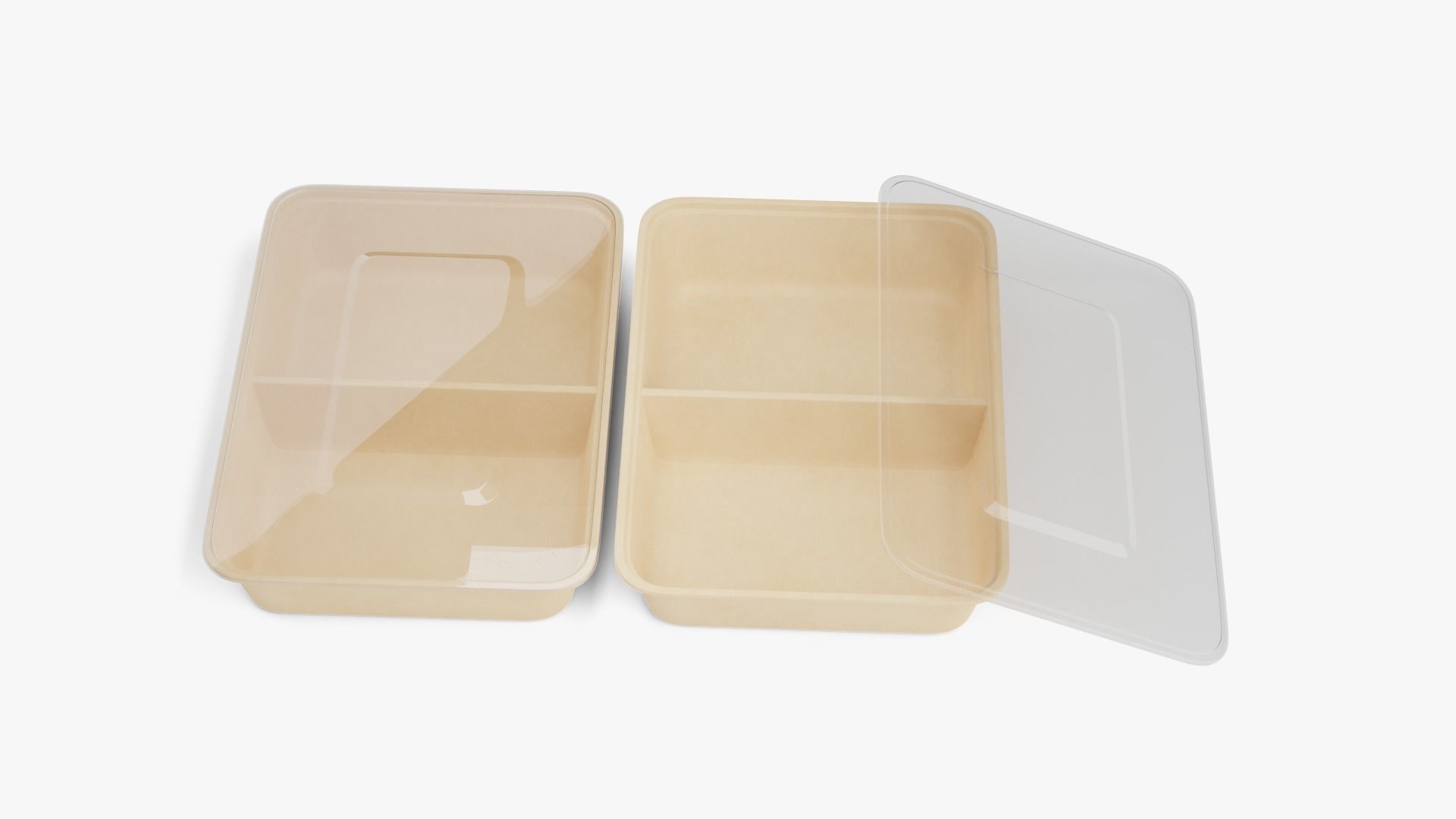 3D model Rectangle Meal Prep Container 5 VR / AR / low-poly | CGTrader
