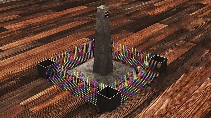 Rainbow Spiatal Tunnel Labirynth 3D model | CGTrader