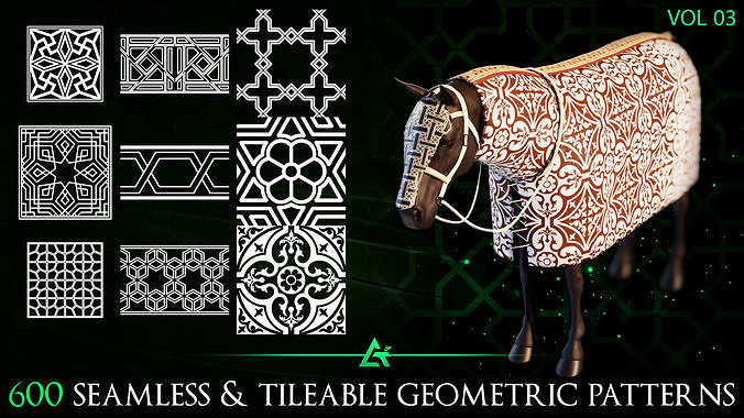 600 Tileable Geometric Ornamental Alpha Patterns - Vol 3 Texture | CGTrader