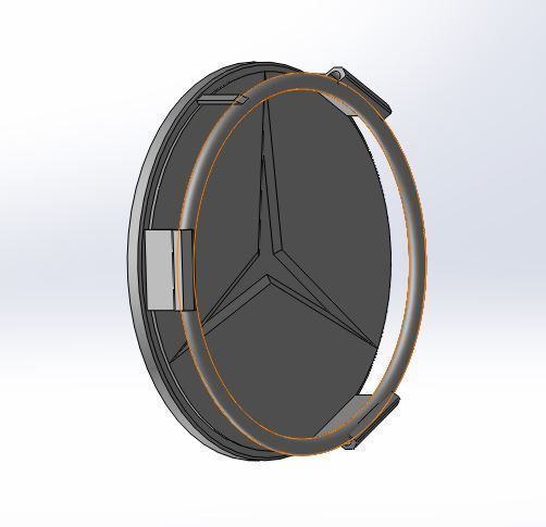 Mercedes Wheel Hub Cap free 3D model | CGTrader