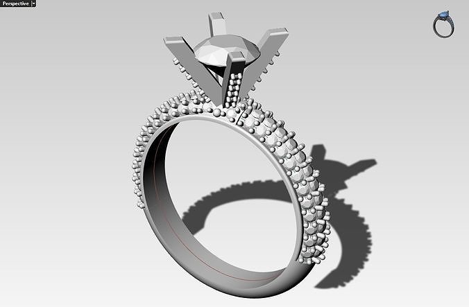 sharp designed solitaire rings 3D model 3D printable | CGTrader