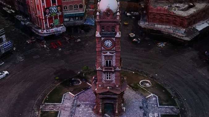 Ghanta Ghar Clock Tower Faisalabad 3D model | CGTrader