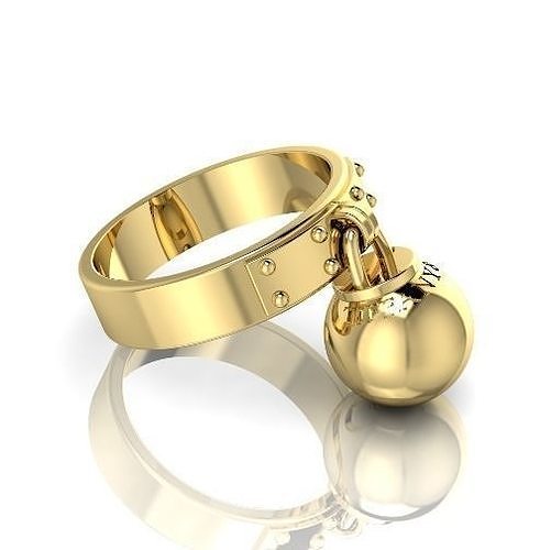 Ball Dangle Ring Model 2685 3D model 3D printable | CGTrader