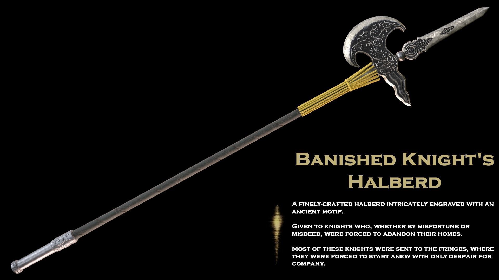 Banished Knights Halberd from Elden Ring free VR / AR / low-poly 3D ...