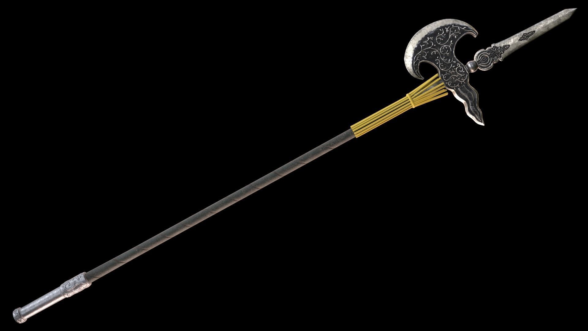 Banished Knights Halberd from Elden Ring free VR / AR / low-poly 3D ...