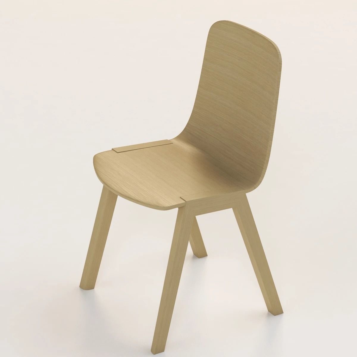 Alki Heldu Wooden Chair 3D model | CGTrader