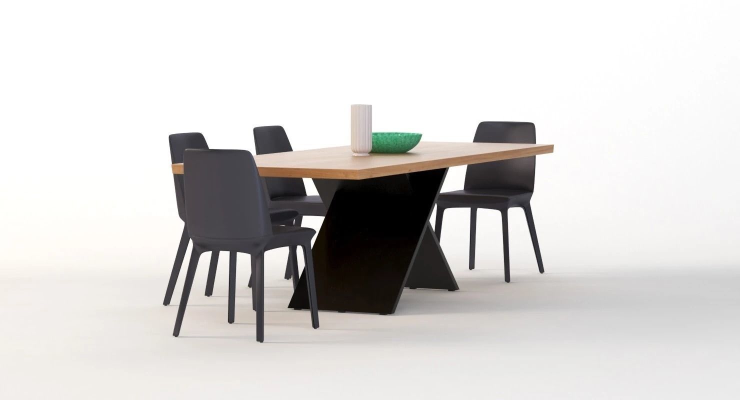Bonaldo Ax Table And Chair 3D model | CGTrader