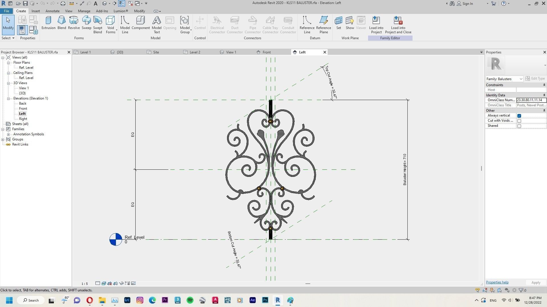 Classic Railing Revit Family 3D model | CGTrader