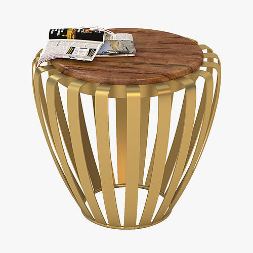 Benson Side Table With Books 3D model | CGTrader