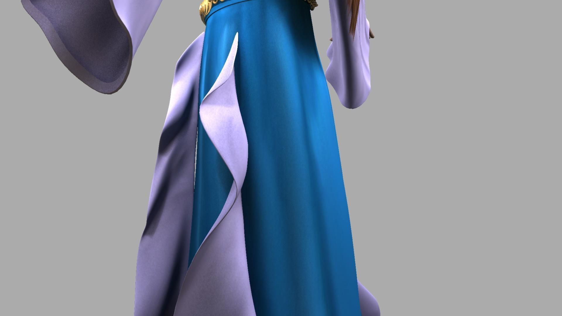 Queen woman wearing dress and crown 3D model | CGTrader