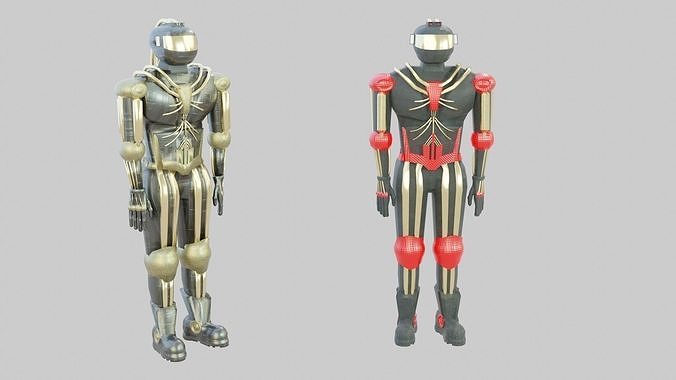3D model Protective suit or android robot VR / AR / low-poly | CGTrader