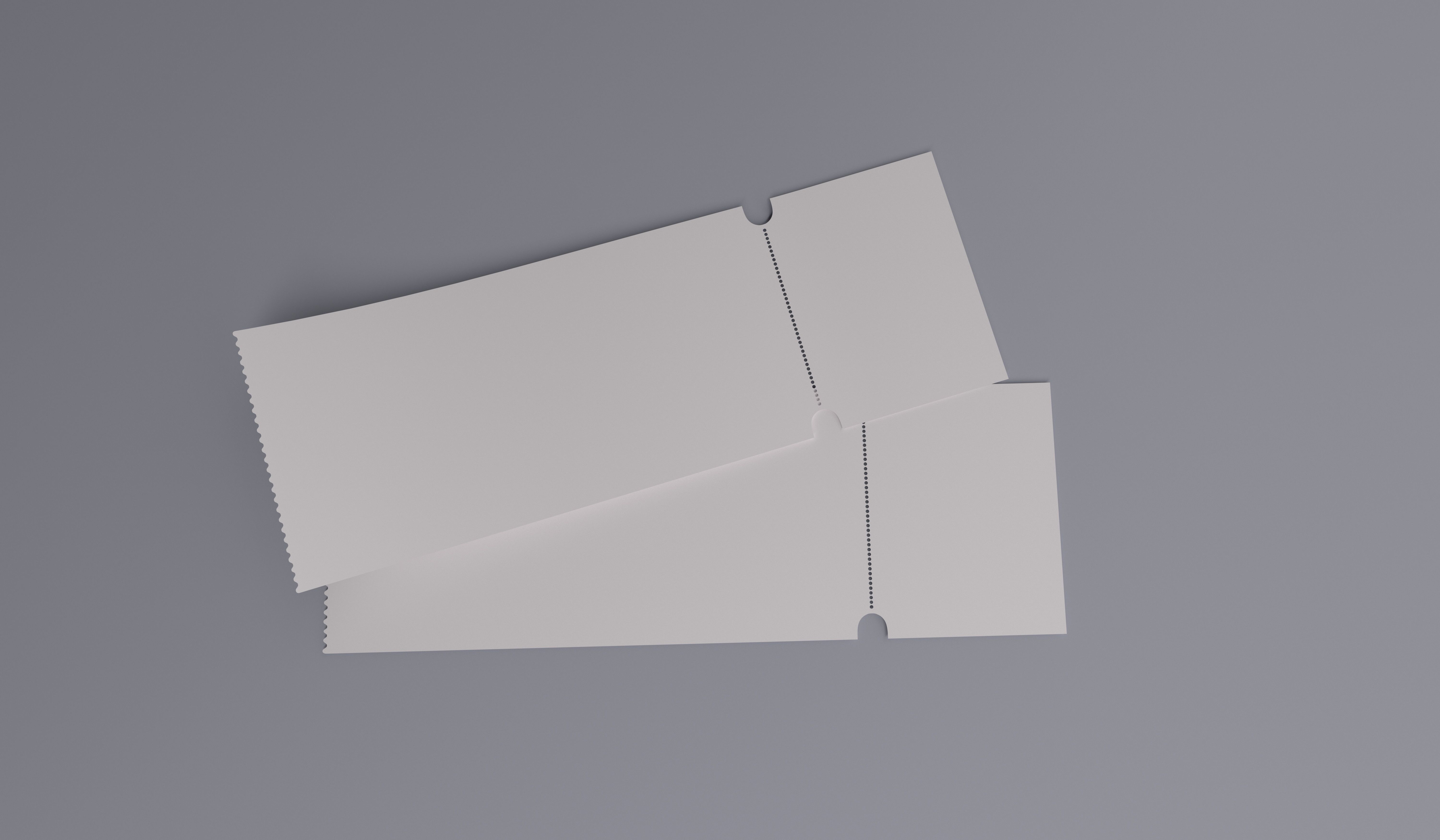 3D ticket or coupon mockup 3D model | CGTrader