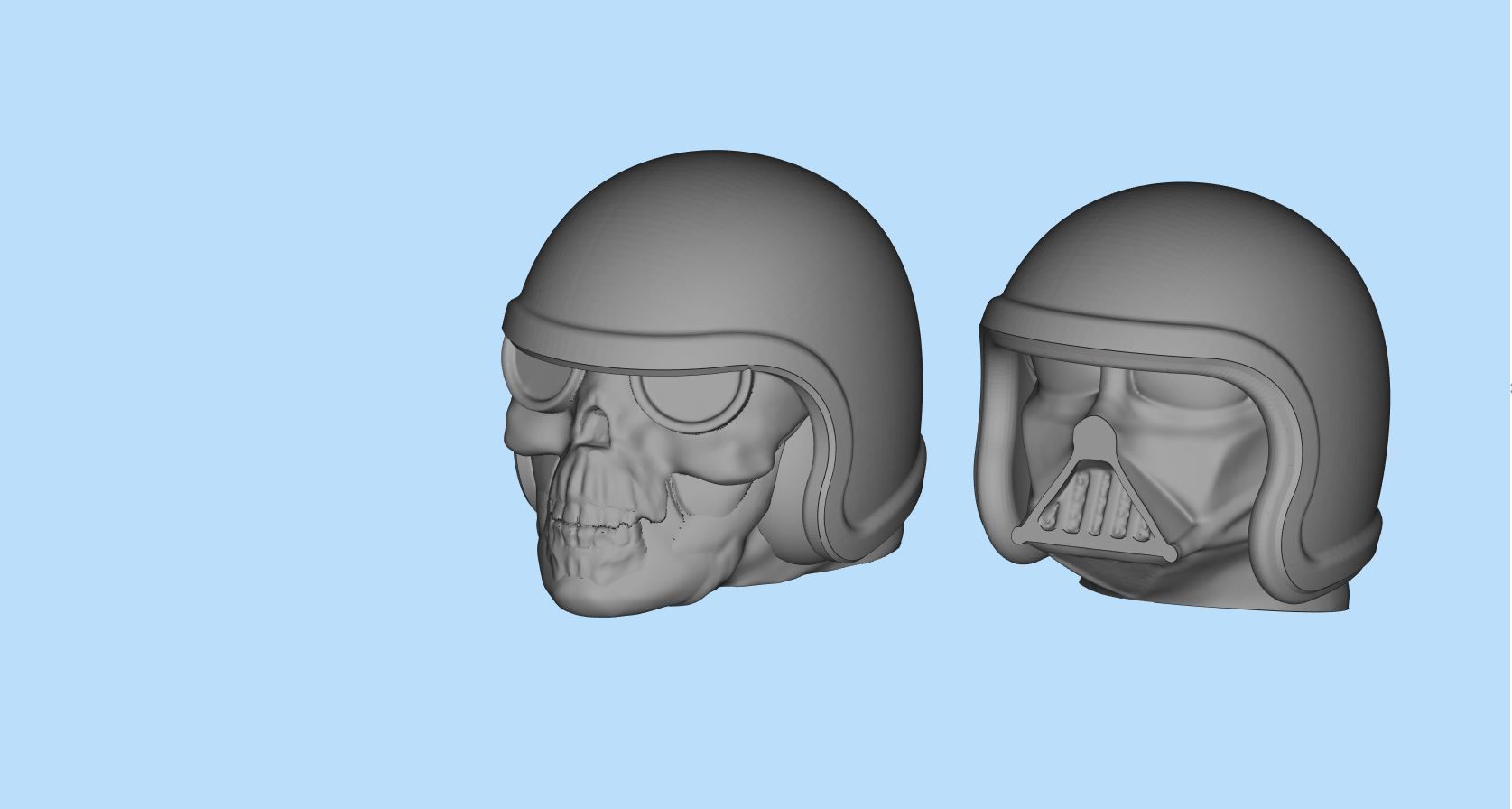 STL printable Skull and D Vader head for Wild Willie Driver 3D model 3D ...