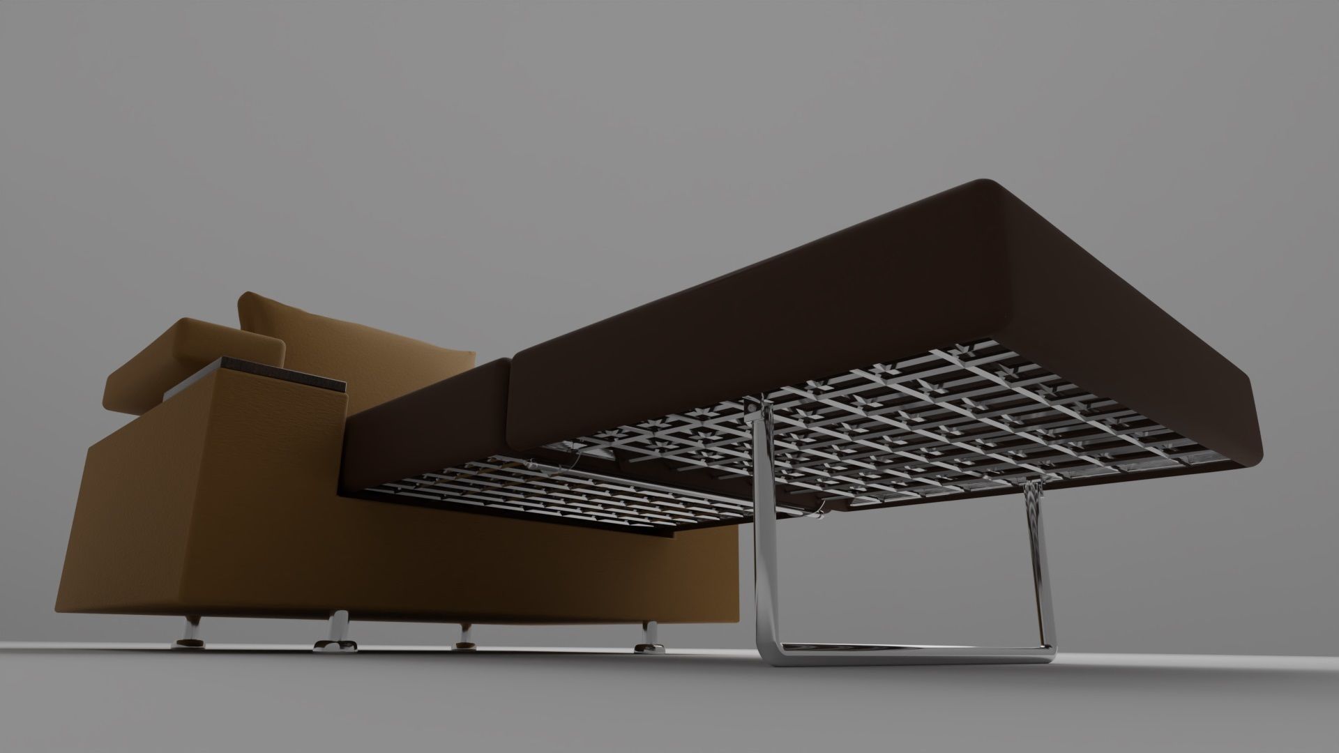 Free Folding sofa bed 3D model free 3D model animated rigged | CGTrader