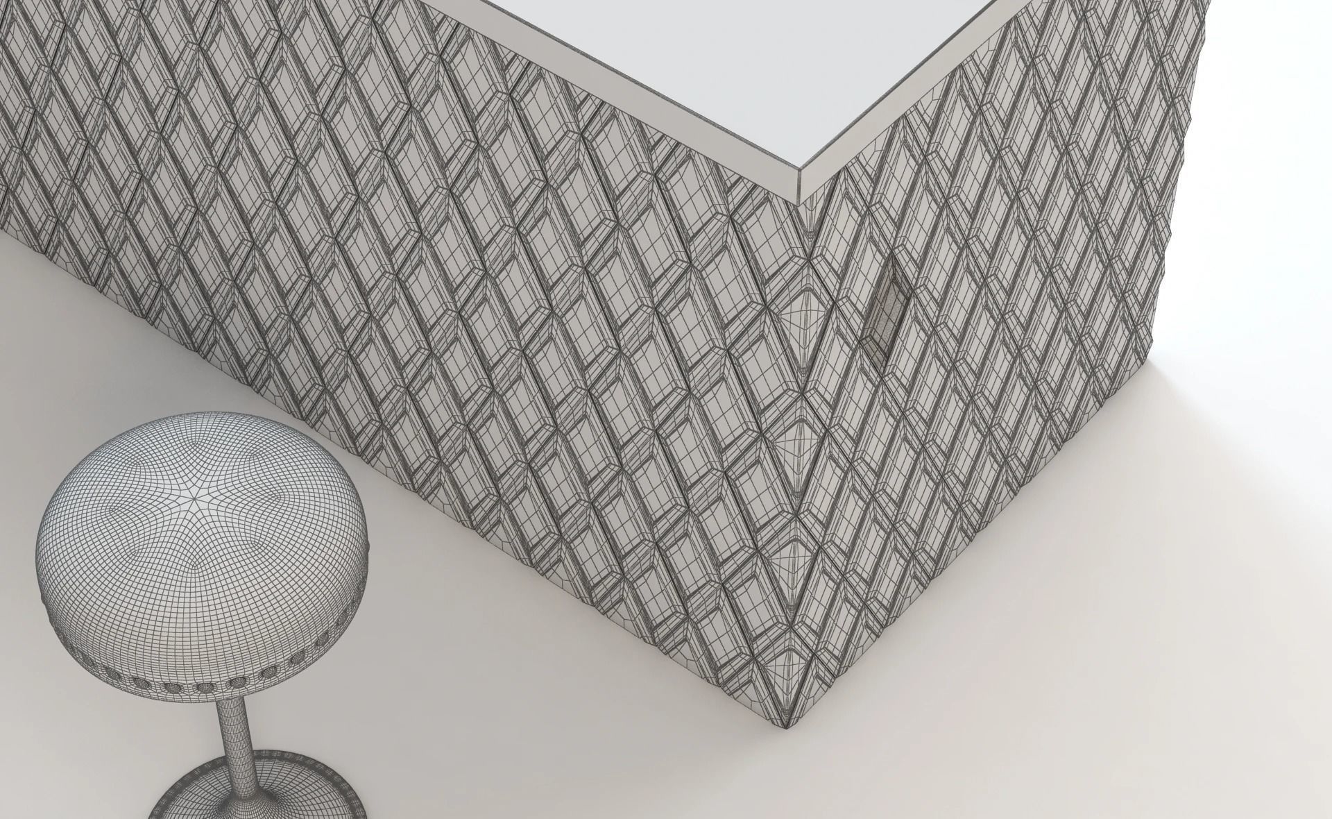 Cash Wrap Desk 3D model | CGTrader