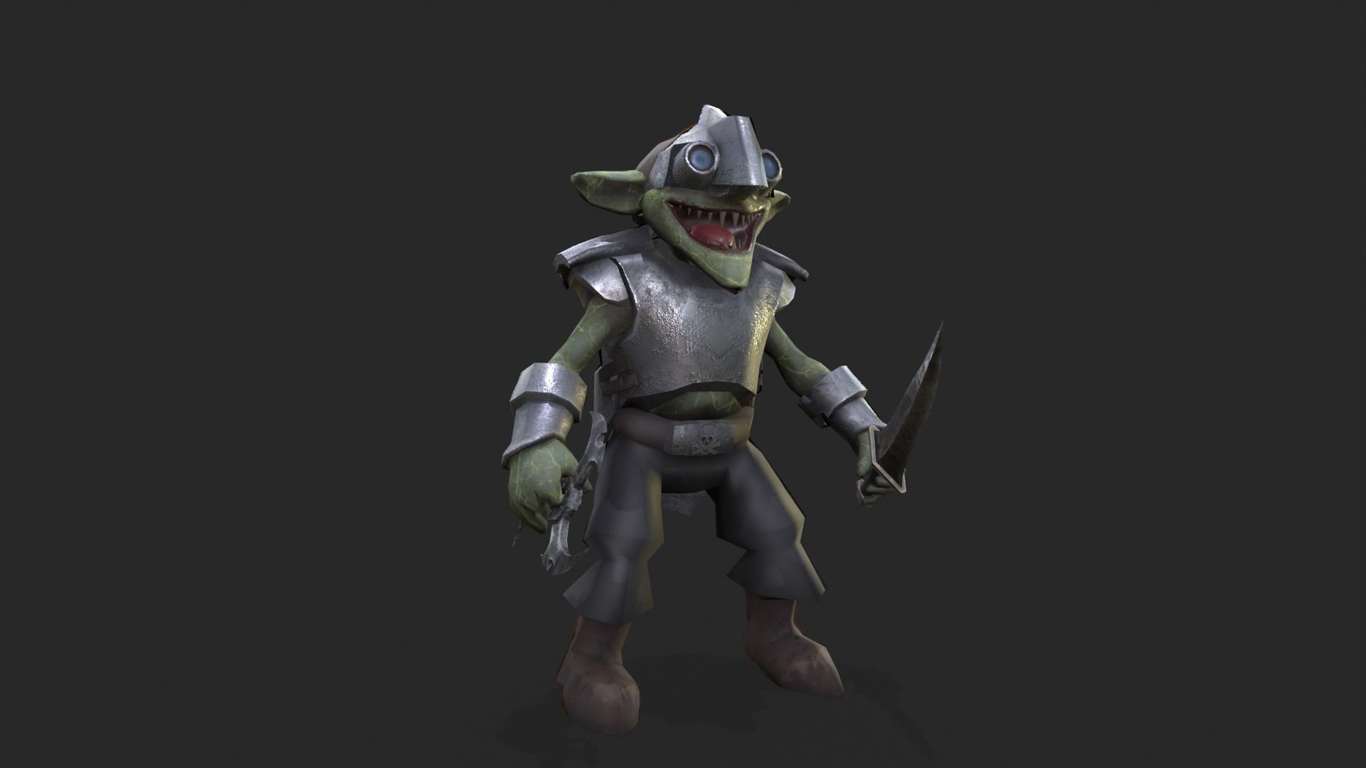 3D model Stylized low poly pbr goblin VR / AR / low-poly | CGTrader