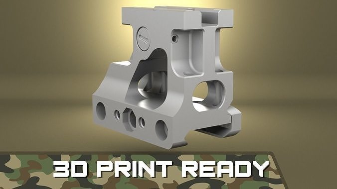 Airsoft Unity Tactical FAST MRO Mount body 3D model 3D printable | CGTrader