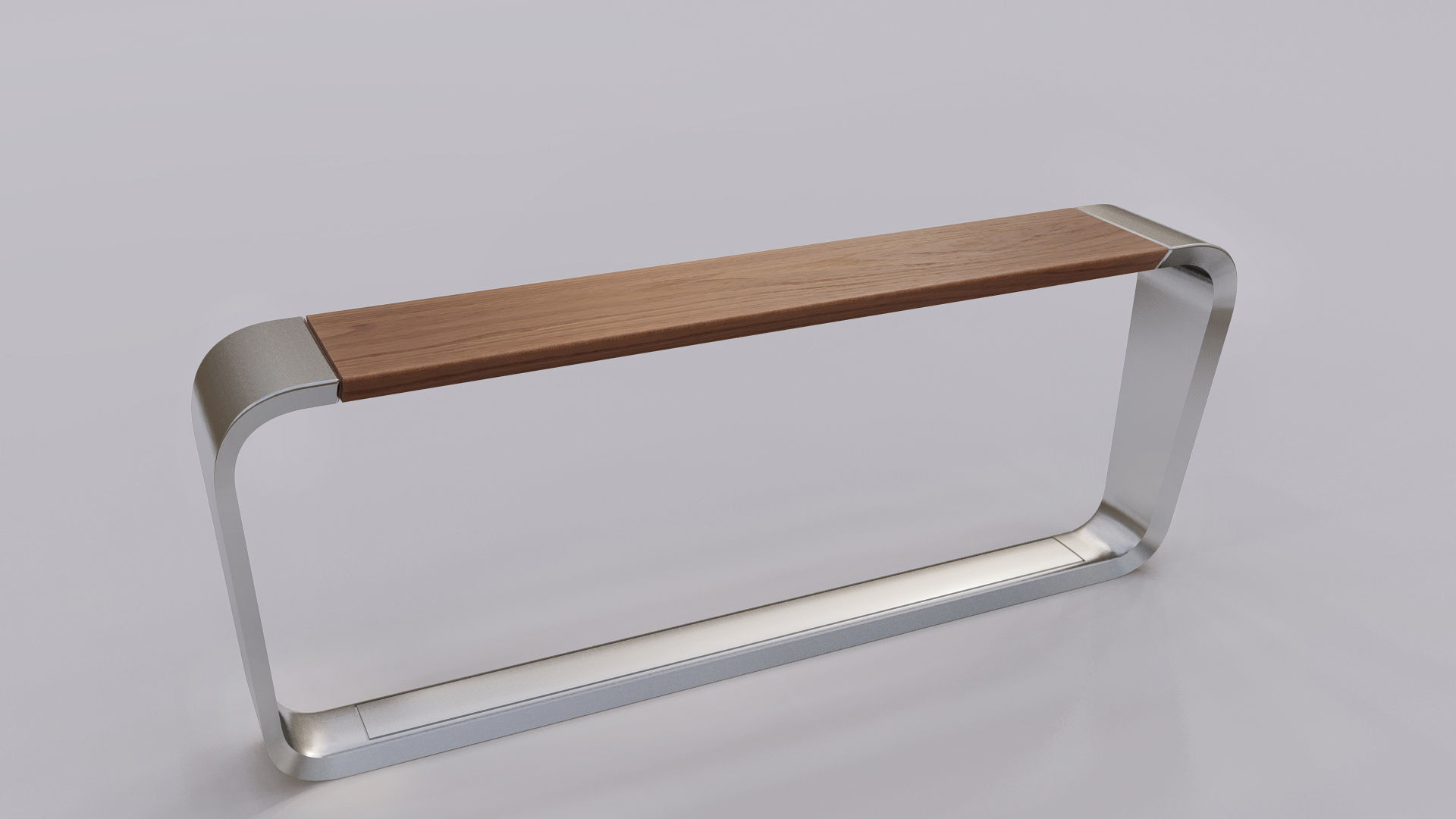 Contemporary public bench METRO40 CONNECT RAILS 3D model | CGTrader