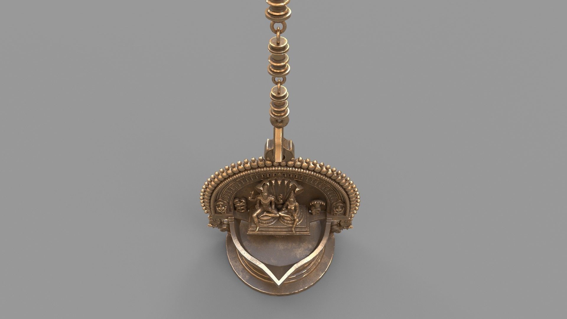 oil lamp god shiva parvati 3D model | CGTrader