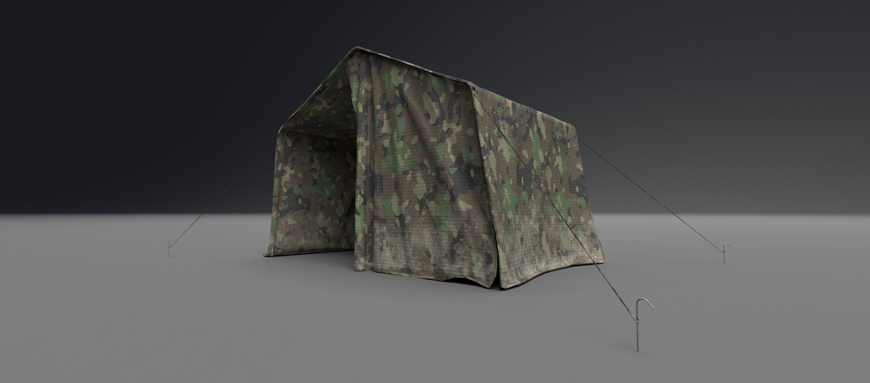 3D model Pack 4 Military tent - 4k PBR - Low-poly 3D model VR / AR / low-poly | CGTrader