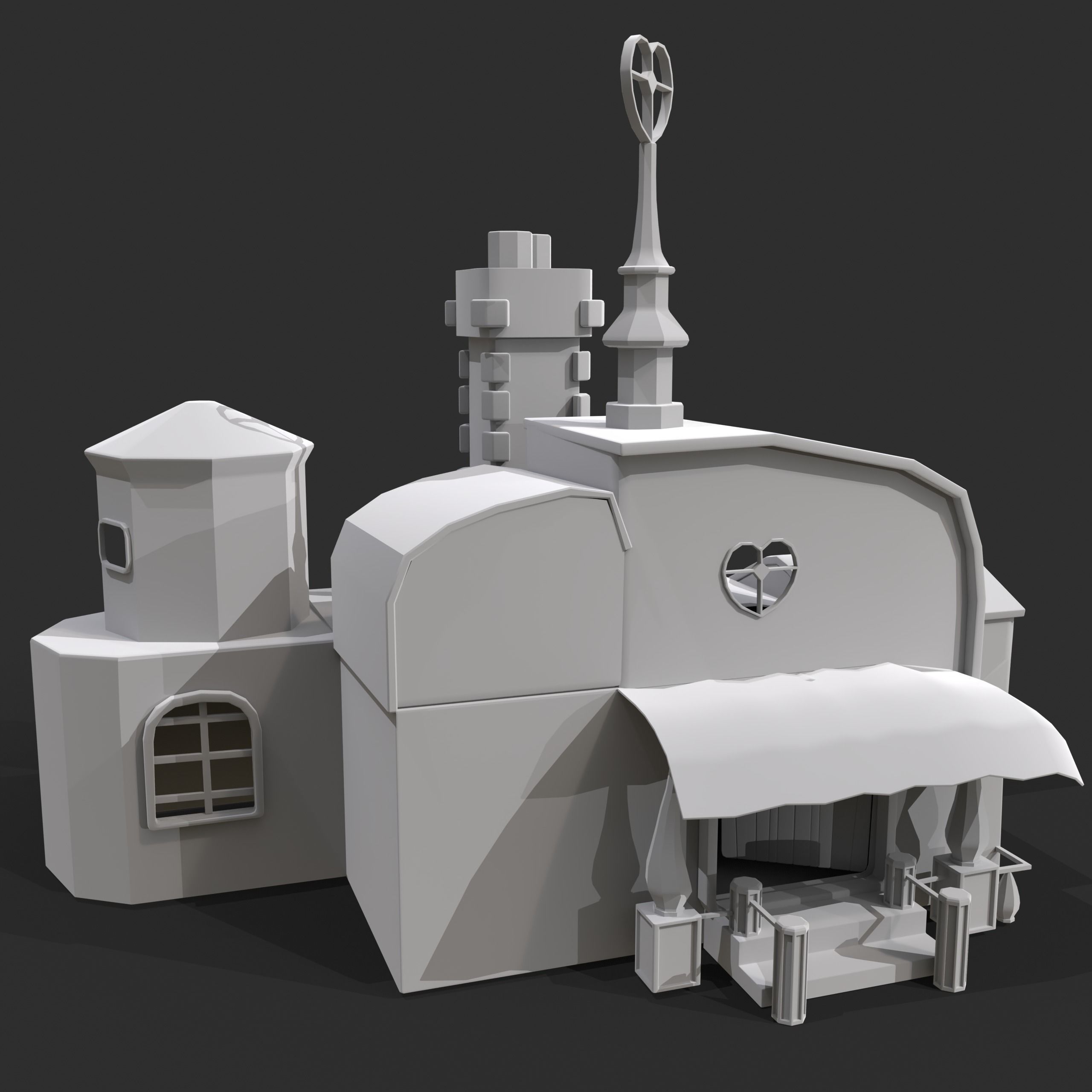3D model 3D Game House with PBR Texturing VR / AR / low-poly | CGTrader