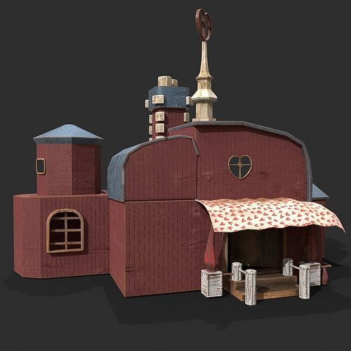 3D model 3D Game House with PBR Texturing VR / AR / low-poly | CGTrader