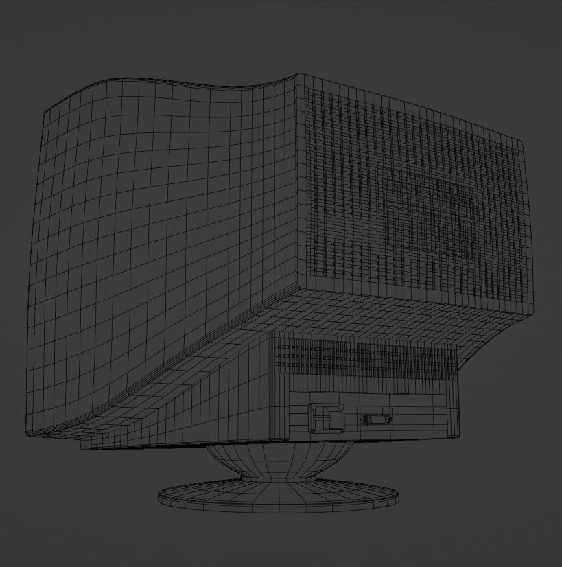 Old CRT Computer Monitor 3D model | CGTrader