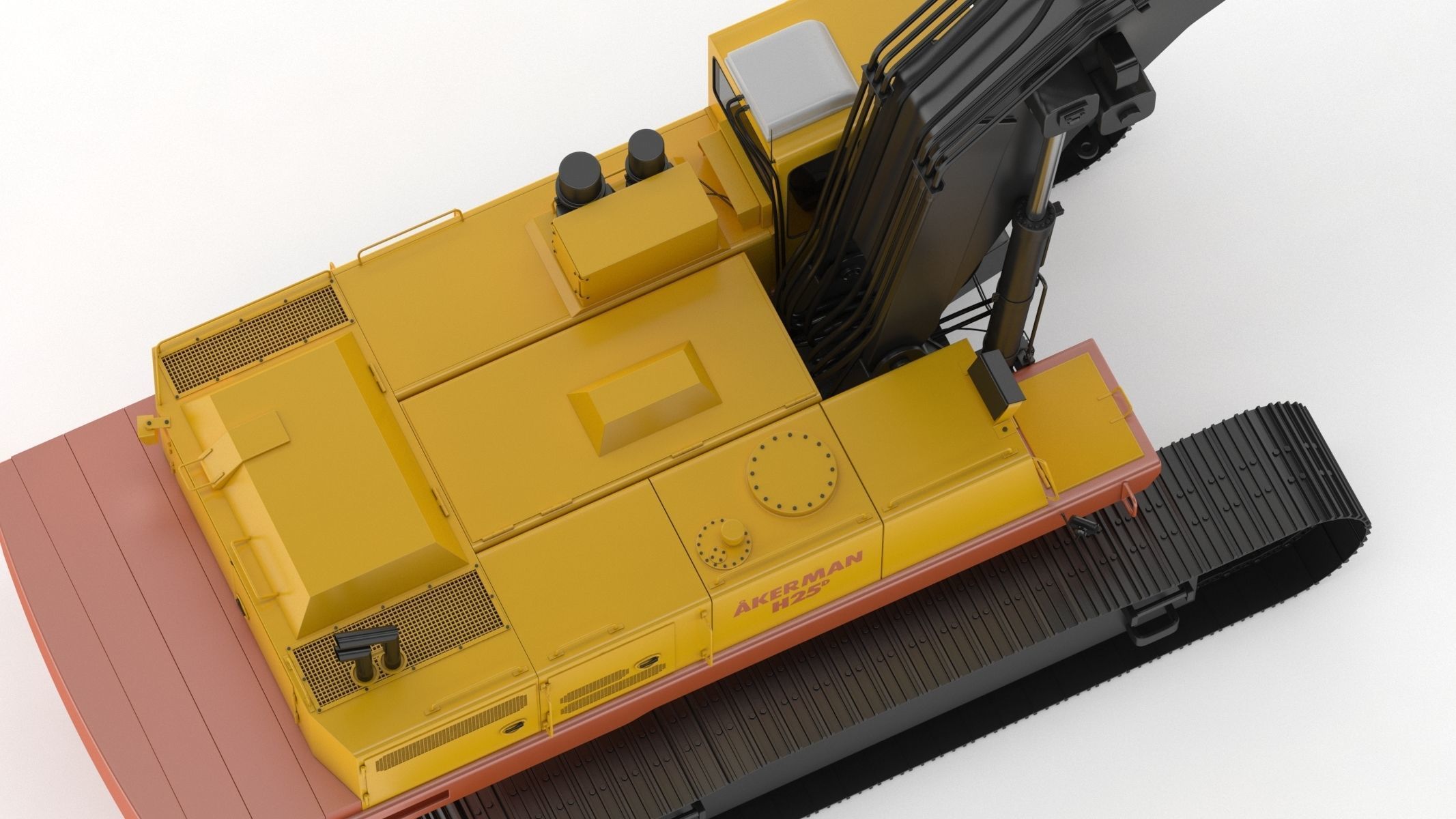 Akerman H25D Backhoe Excavator 3D model | CGTrader