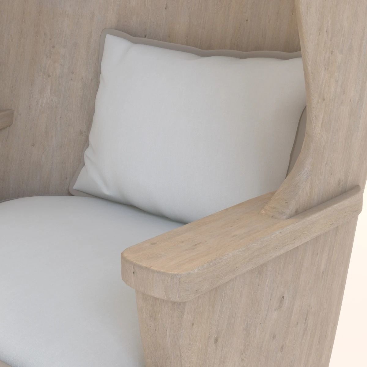 Formations Wooden Barrel Wing Chair 3D model | CGTrader