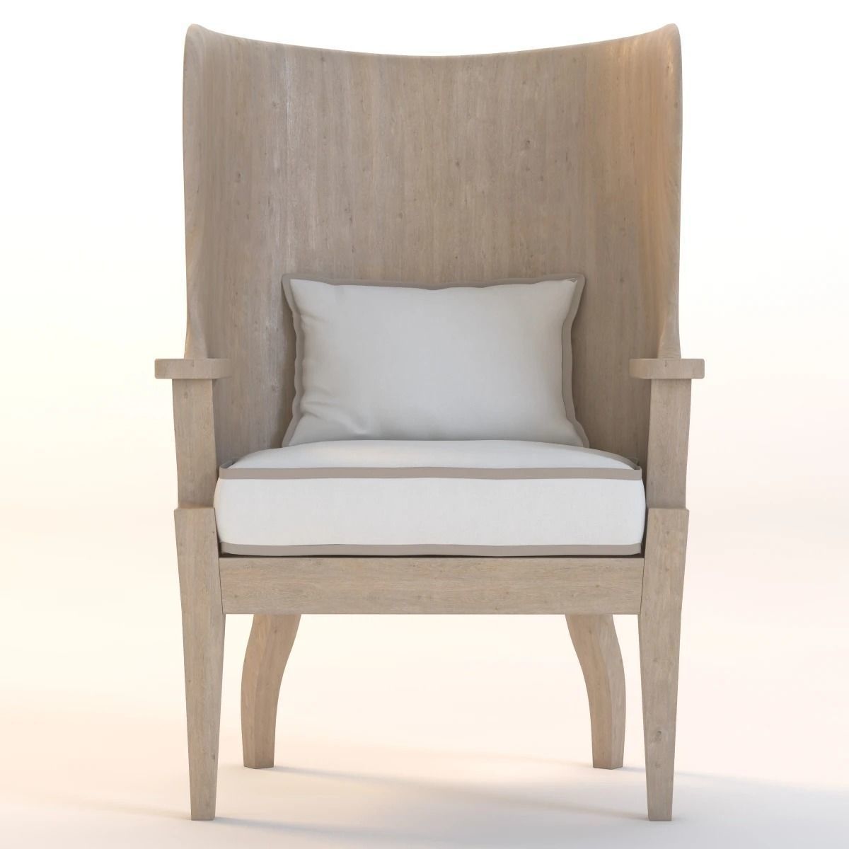 Formations Wooden Barrel Wing Chair 3D model | CGTrader