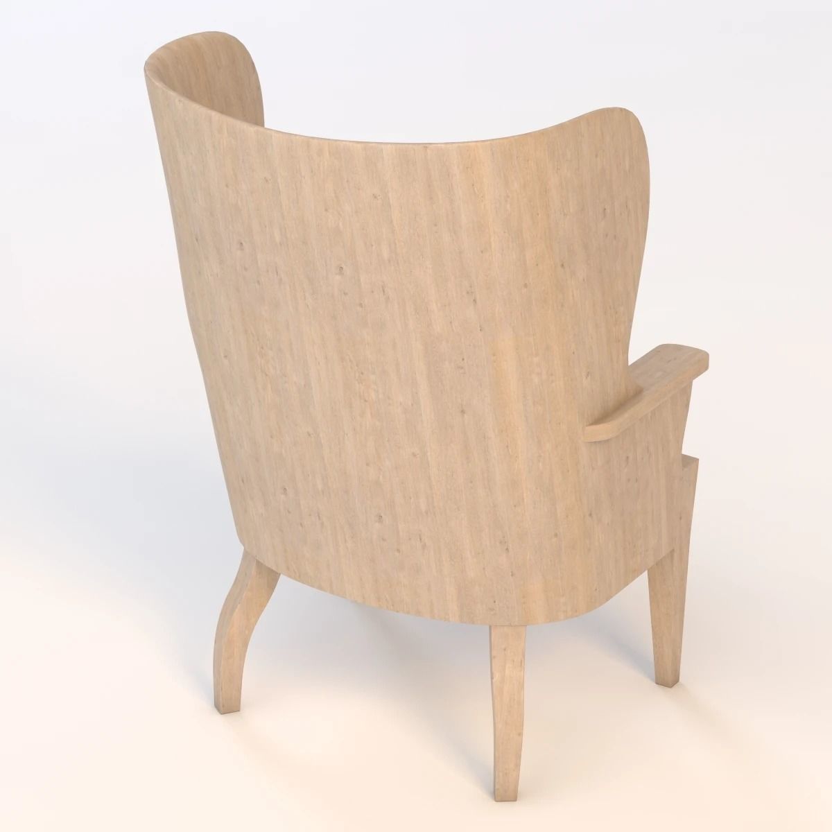 Formations Wooden Barrel Wing Chair 3D model | CGTrader