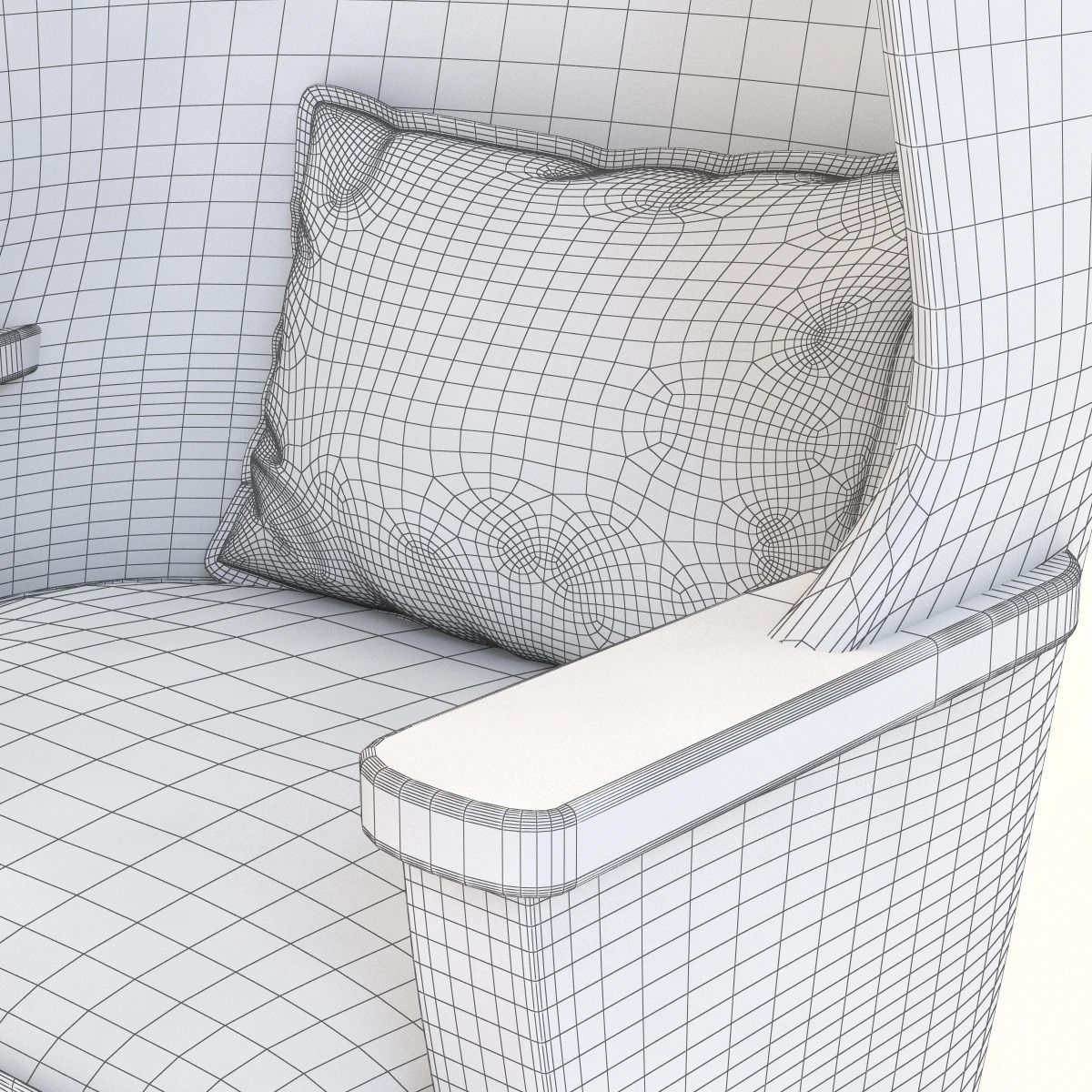 Formations Wooden Barrel Wing Chair 3D model | CGTrader