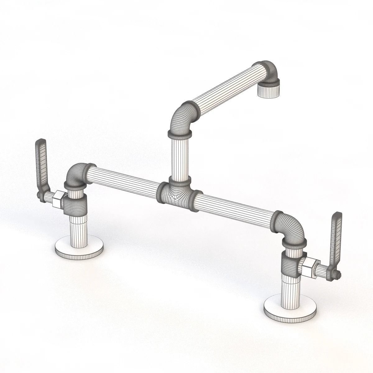 Elevated Widespread Faucet By Watermark Design 3D model | CGTrader