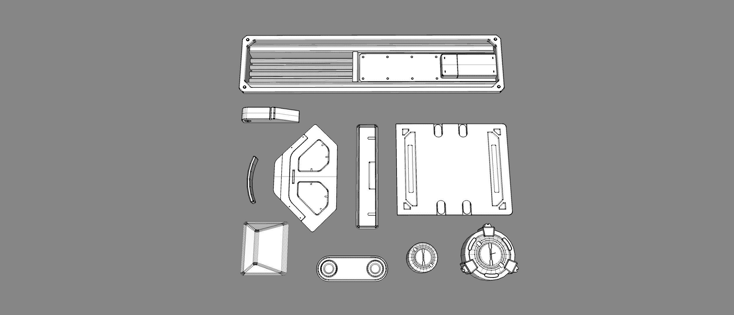 Sci fi trim sheets 1 3D model | CGTrader