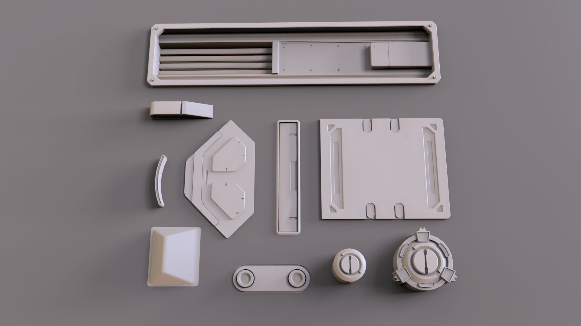 Sci fi trim sheets 1 3D model | CGTrader