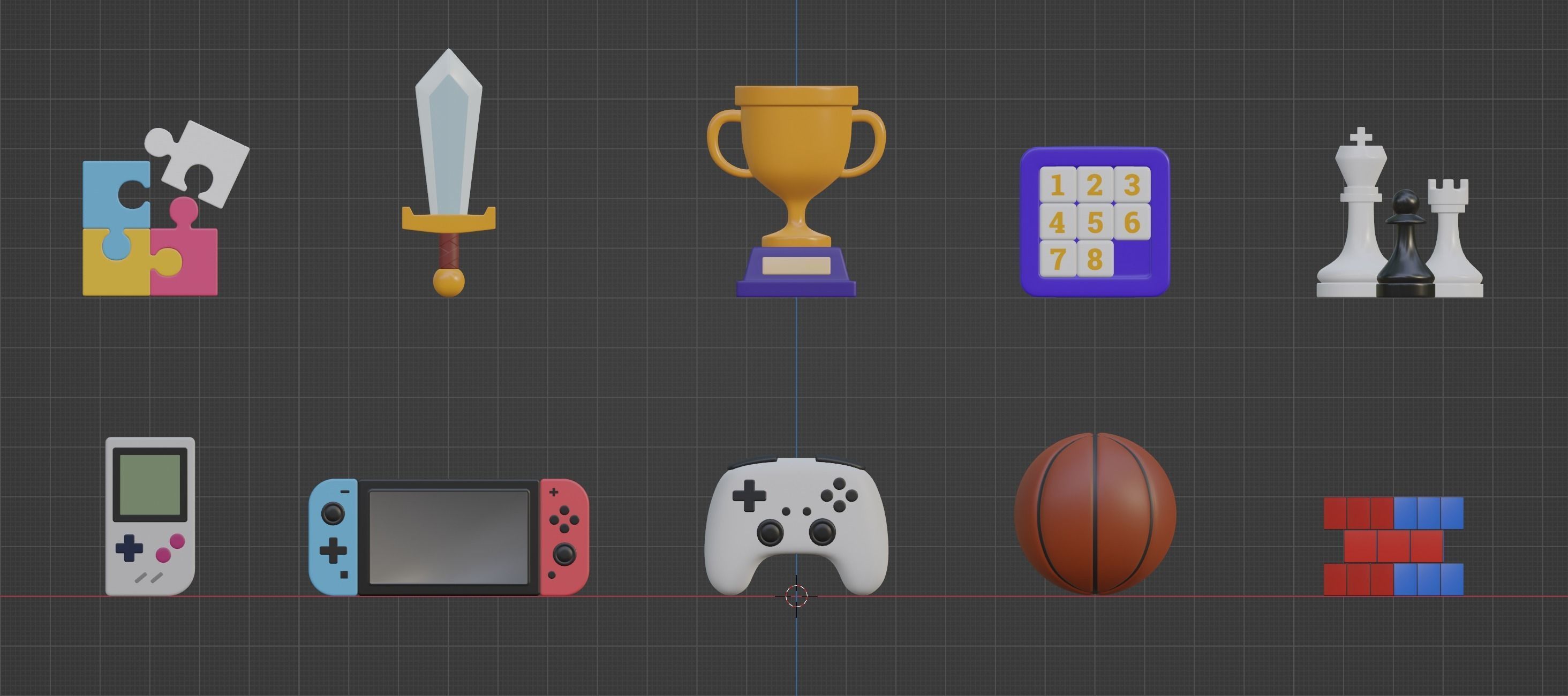 Gaming icon Pack 3D model | CGTrader