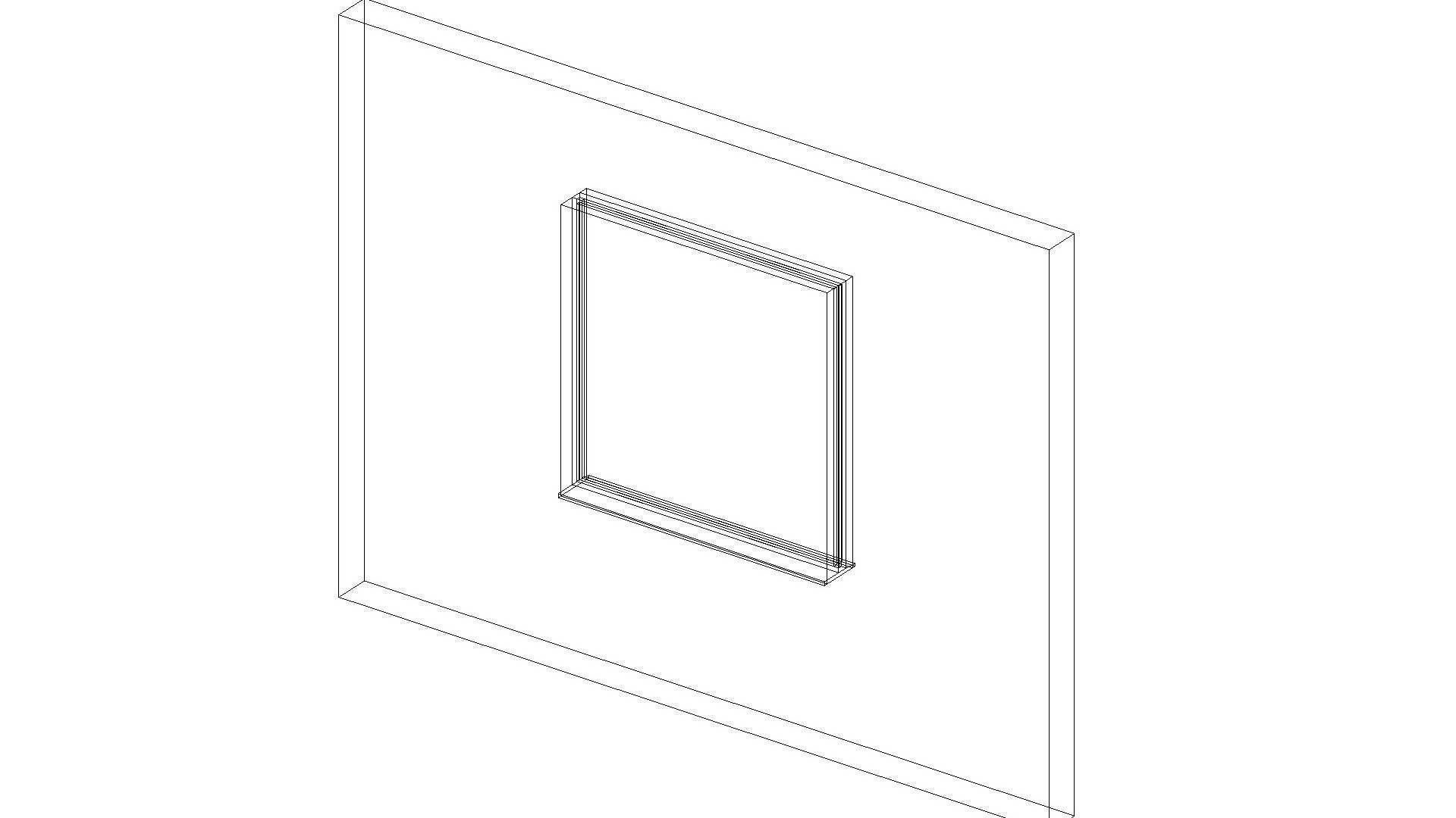 Plain Fixed Window Revit Family 3D model | CGTrader