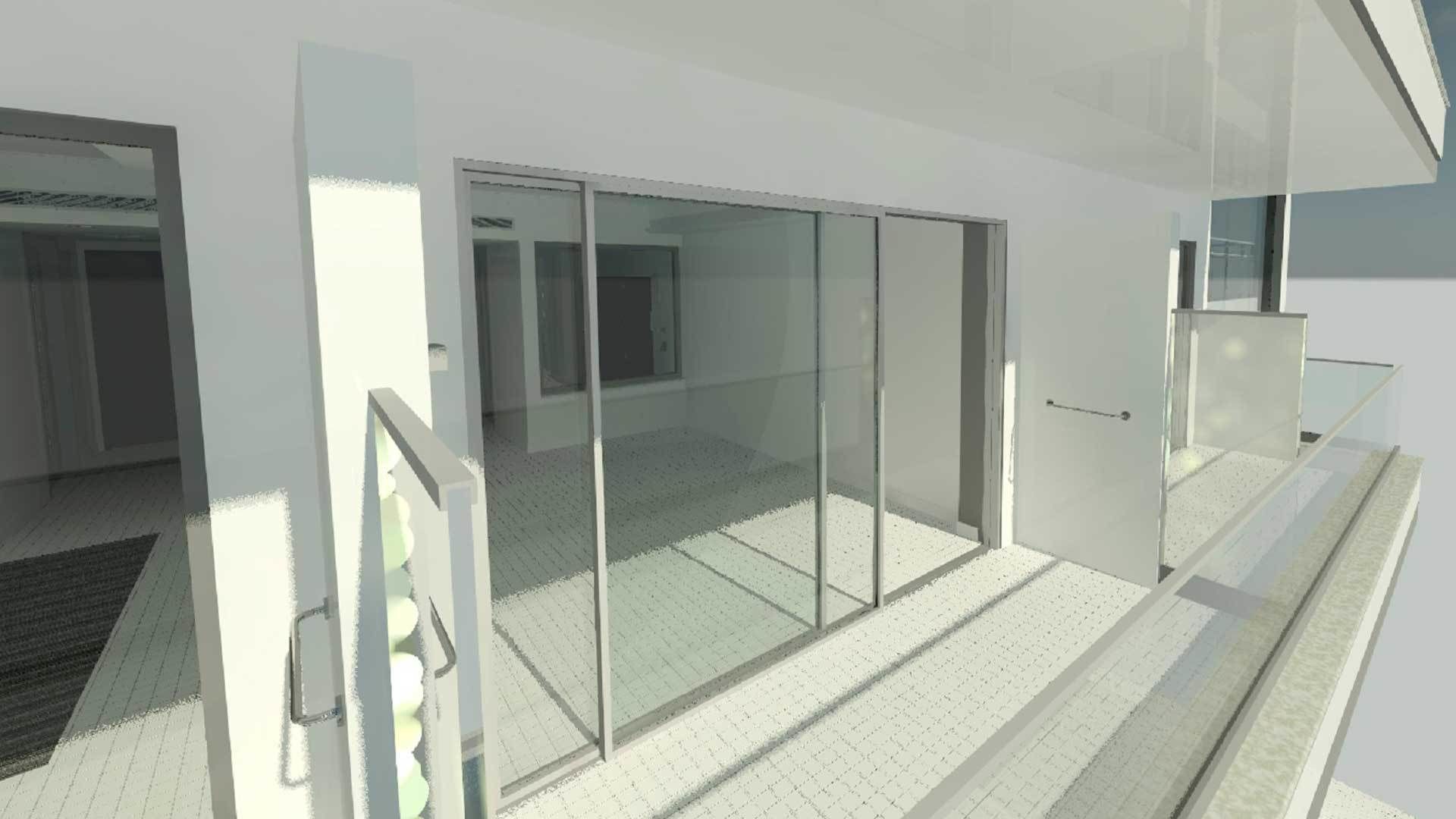 Double Sliding Balcony Door Revit Family 3D model | CGTrader